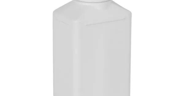 1,000 cc Cornered White Polyethylene Bottle