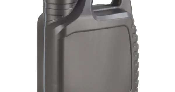 4,000 cc Mineral Oil Gray Polyethylene Bottle